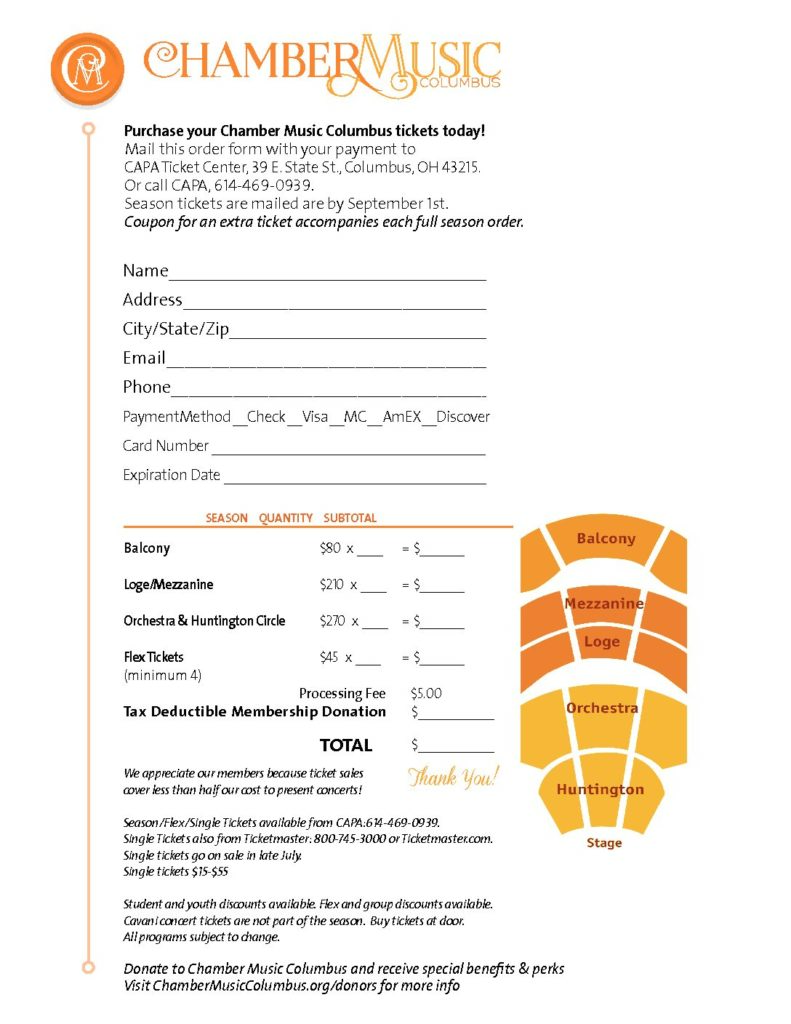 CMC Tickets Form | Chamber Music Columbus